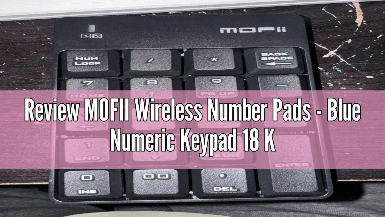 Review MOFII Wireless Number Pads - Blue Numeric Keypad 18 Keys USB 2 ...