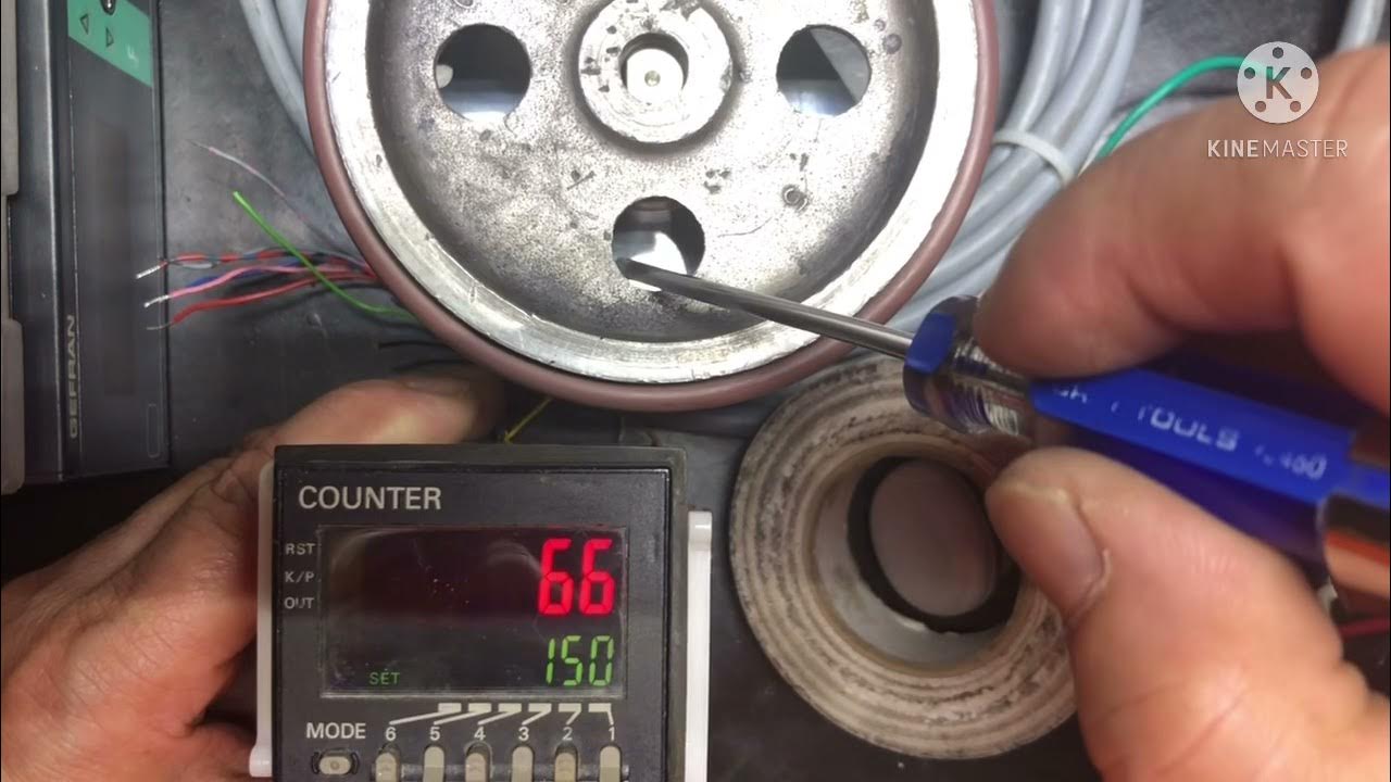 how to install Omron counter H7cx and encoder. - YouTube