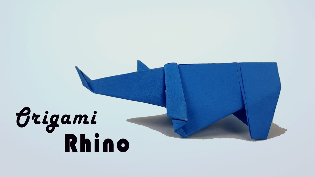 How to make an origami Rhino - Origami Rhinoceros - Paper Work - YouTube