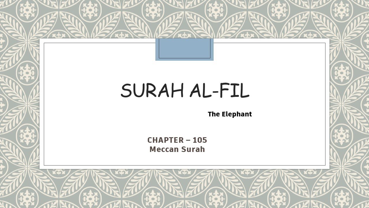 Surah Al - Fil Word by Word translation in English and Tamil - Surah ...