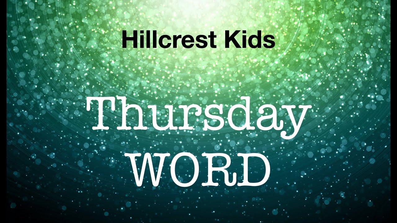 Thursday WORD - June 8 - YouTube