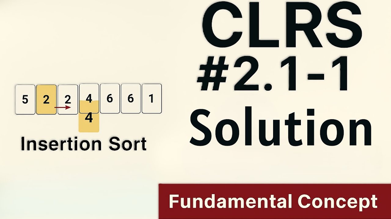 Solution to CLRS Exercise #2.1-1 | Introduction to Algorithms - YouTube