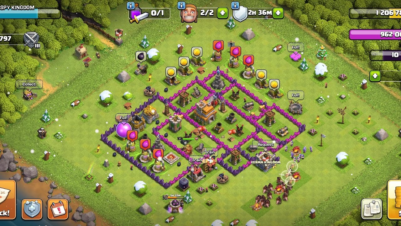 cash of clans|| gameplay video 📸 with attack to a town || #gaming # ...