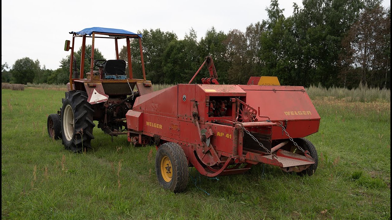 Welger AP 41 Hay Press First Run In 15 Years - YouTube