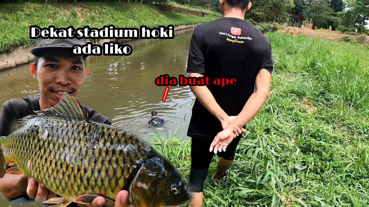 Menjala ikan dekat "STADIUM HOKI" bersama dunia badol - YouTube