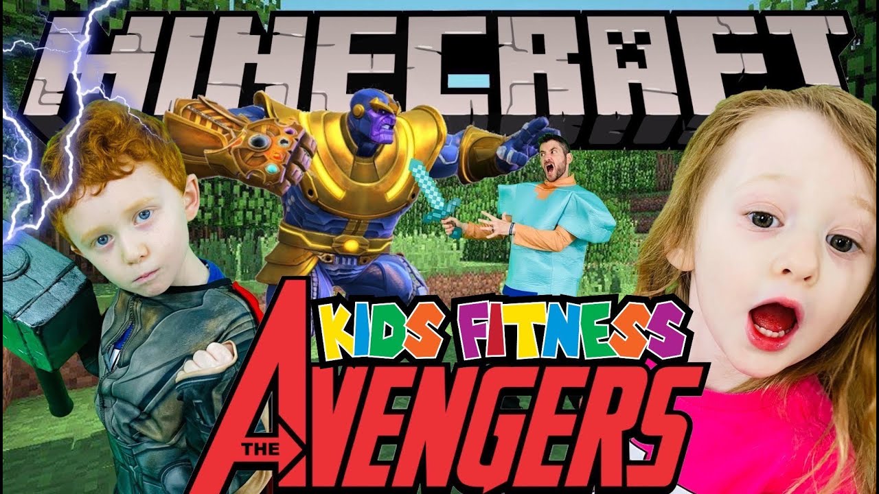 MINECRAFT AVENGERS! Kid's Workout, Fitness, PE! Real-Life VIDEO GAME ...