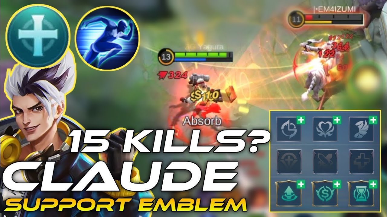 BEST SUPPORT EMBLEM FOR CLAUDE | CLAUDE BEST BUILD 2023 | CLAUDE ...