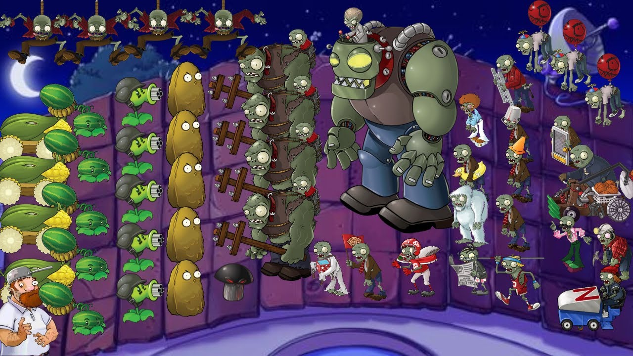 Plants vs Zombies | PvZ Roof Levels | Full Walkthrough | No Commentary ...