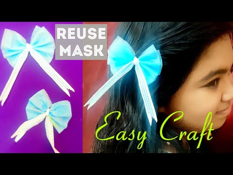 How to reuse disposable Mask || Mask craft Mask recycle idea - YouTube