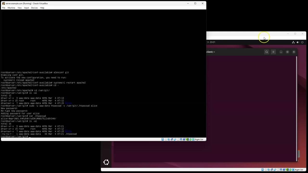 Setting up a Git Repository on Ubuntu Linux using Apache - YouTube