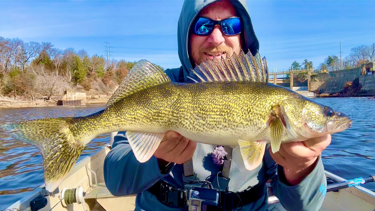 Walleye Fishing on the Wisconsin River! I caught a GIANT! - YouTube