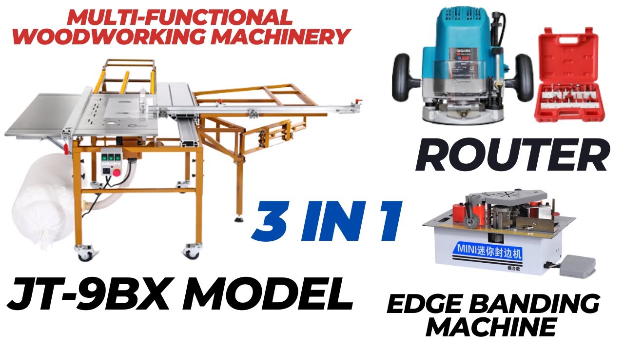 A Combo of Sliding Table with Router & an Edge Banding Machine - YouTube