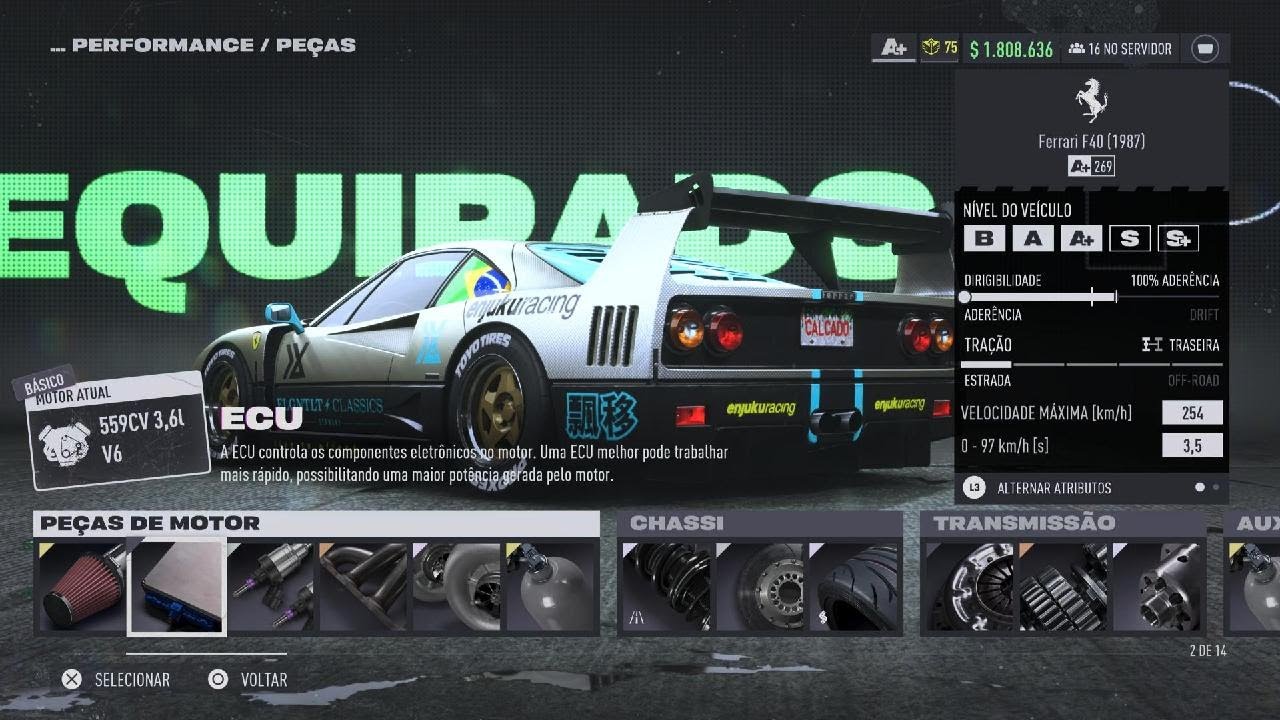 Nfs unbound build Ferrari F40 A+ - YouTube