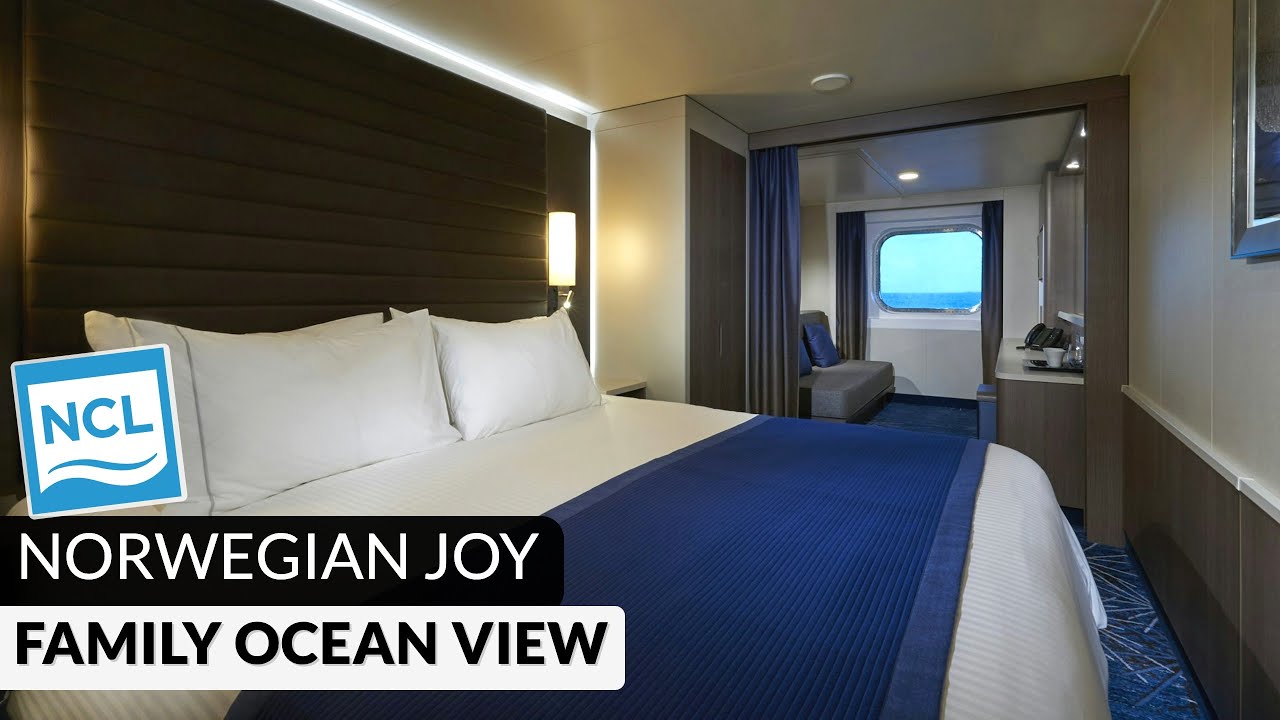 Norwegian Joy | Family Ocean View Stateroom Full Walkthrough Tour ...