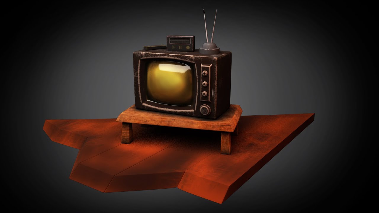 Stylized TV-Set (Low poly) - YouTube