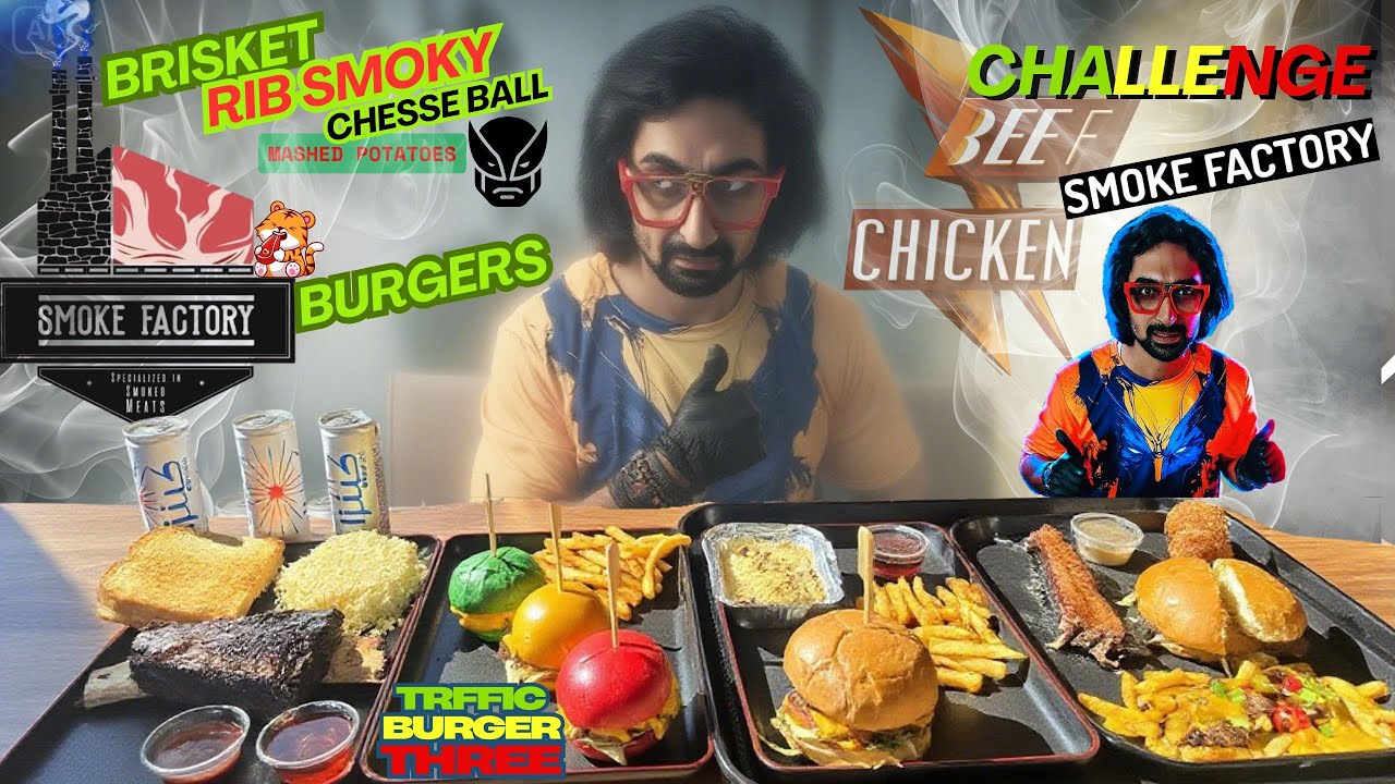Smoke Factory Mega Food Challenge! | Ribs, Steak, Traffic Burgers ...