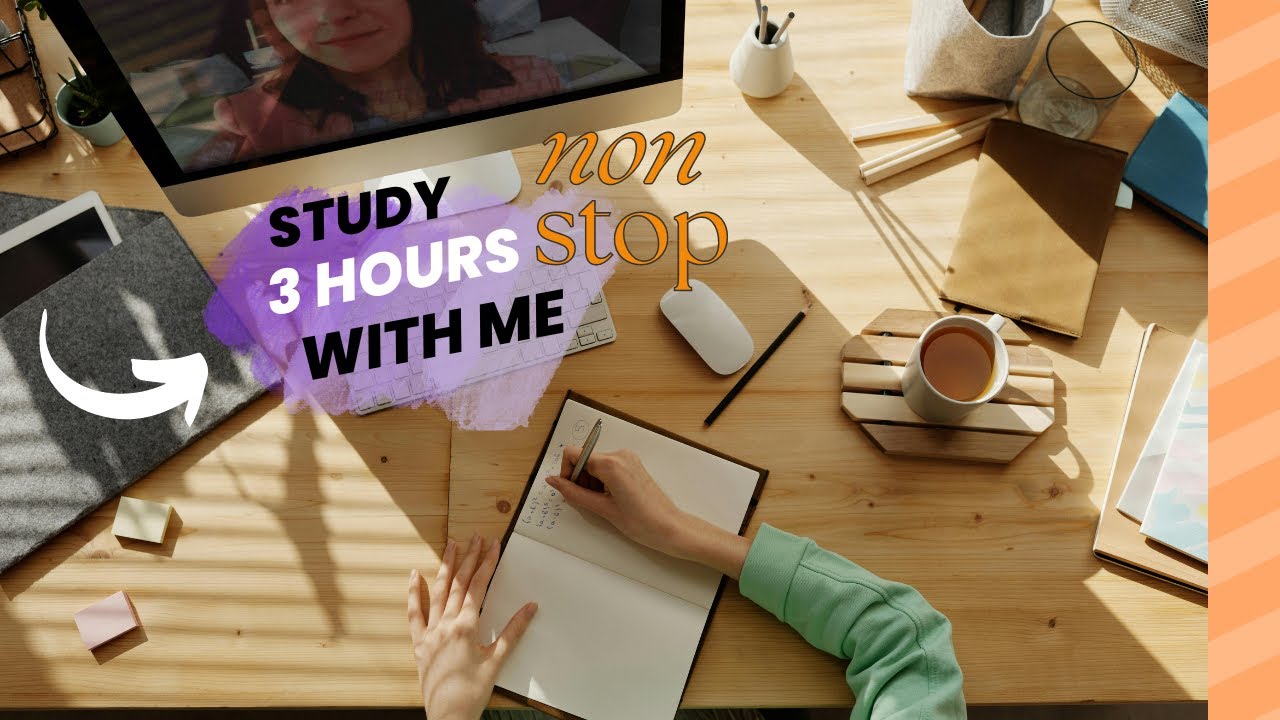 REAL TIME STUDY WITH ME LIVE POMODORO || 🕐3 HOURS NON STOP SESSION RAIN ...