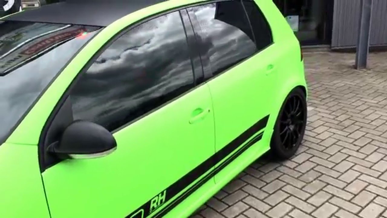 Full CarWrap Golf 5 GTI 460HP Tuning Green - YouTube