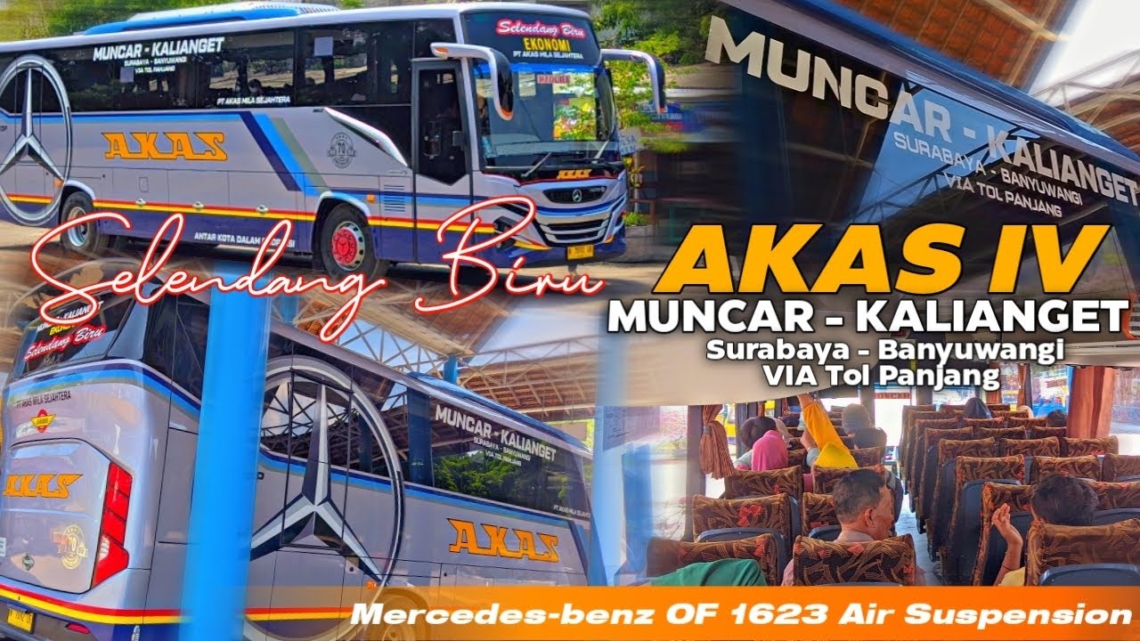 LINE PERDANA 🔥Bus baru Vintage AKAS IV Muncar - Kalianget || 2024 - YouTube