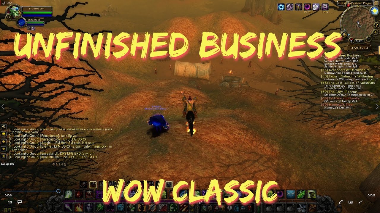 WoW Classic/Unfinished Business - YouTube