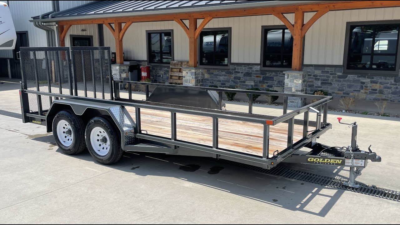 Golden by Corn Pro 7x16' Commercial Tandem Axle Utility Landscape ...