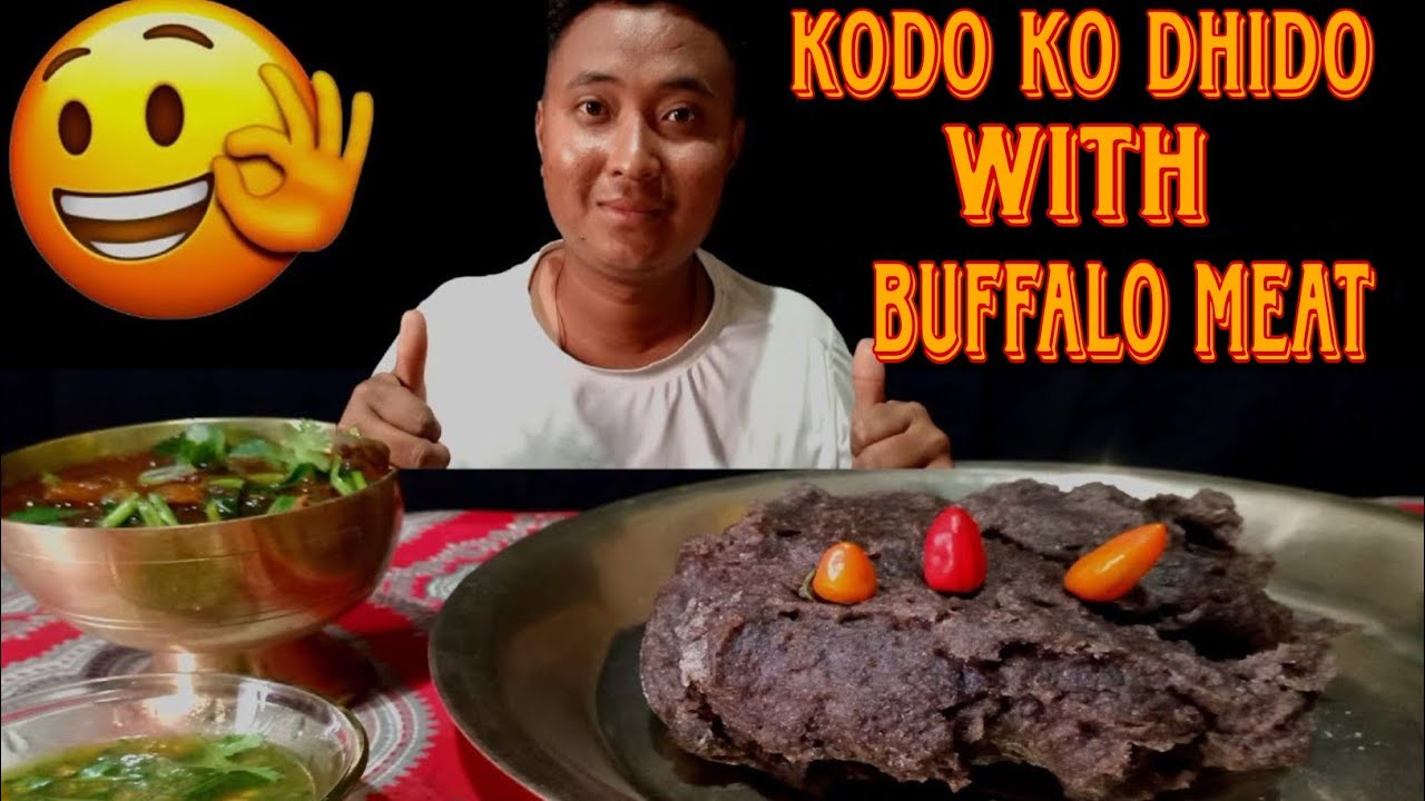 Eating Kodo Ko Dhido With Buffalo Meat || Sunil official || - YouTube