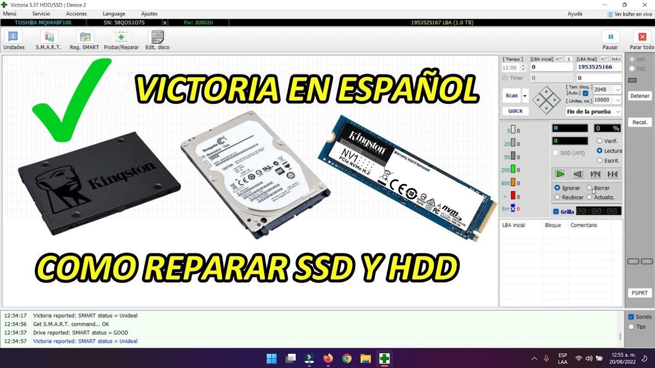 Como usar VICTORIA para reparar Discos Duros y SSD💪 Es GRATIS - YouTube