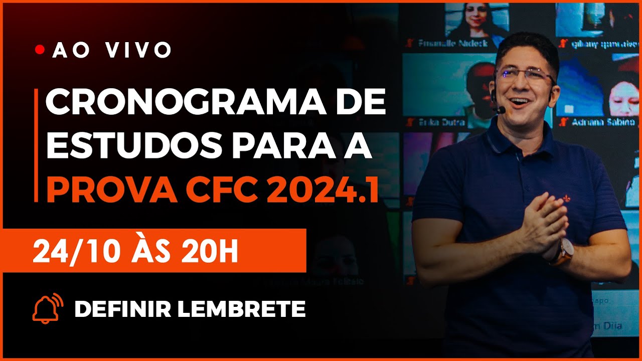Cronograma de estudos: Prova CFC 2024.1 - YouTube