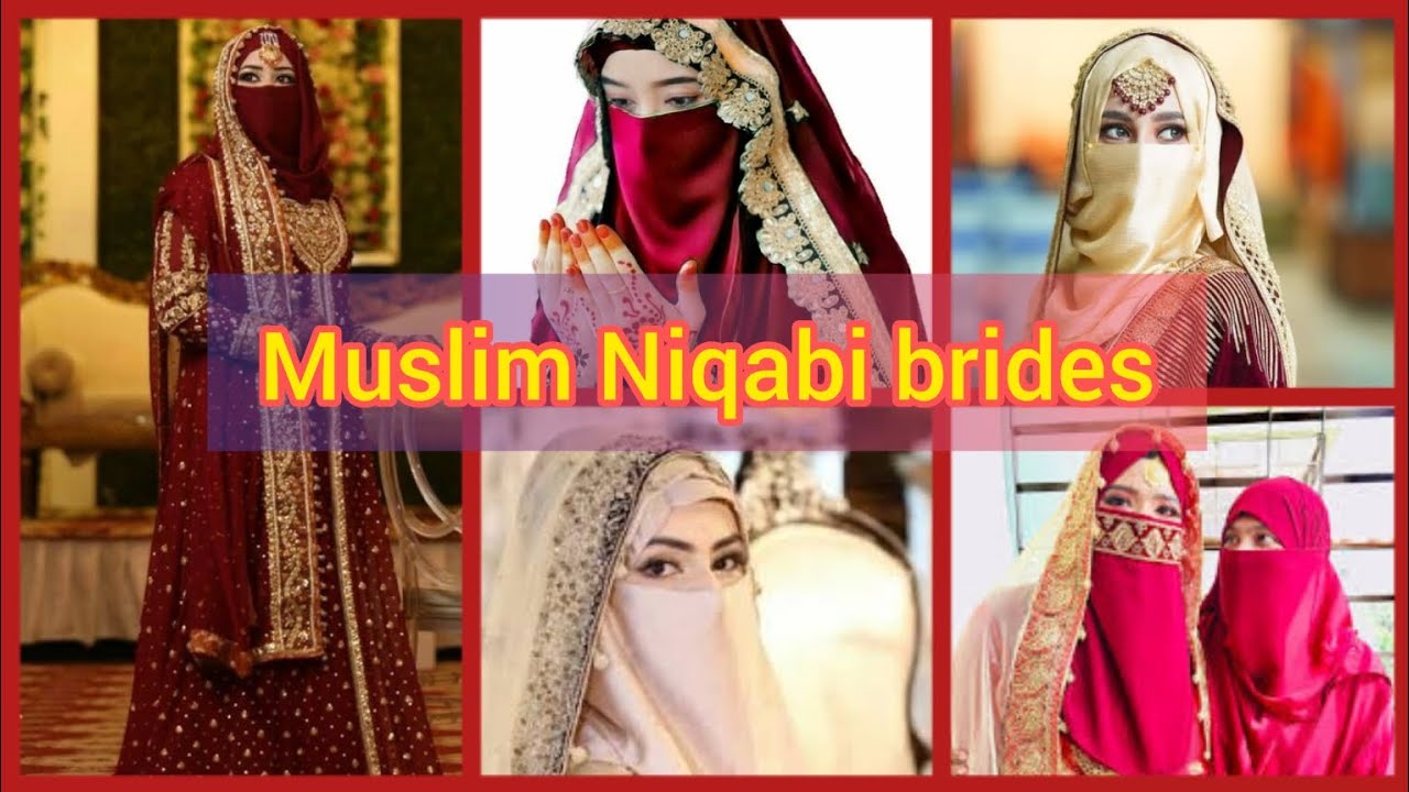 Niqabi brides Muslim #hijab #brides /wedding niqab styles - YouTube