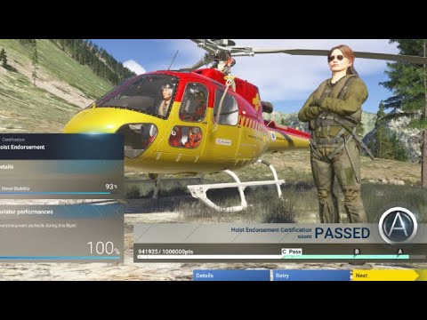 Helicopter Search & Rescue Hoist Endorsement MSFS 2024 'A' Rating - YouTube