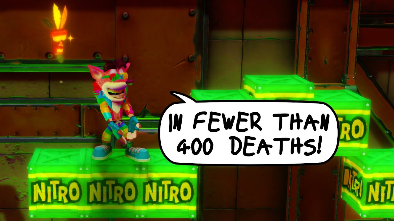 Crash Bandicoot but every crate is a NITRO: full playthrough - YouTube