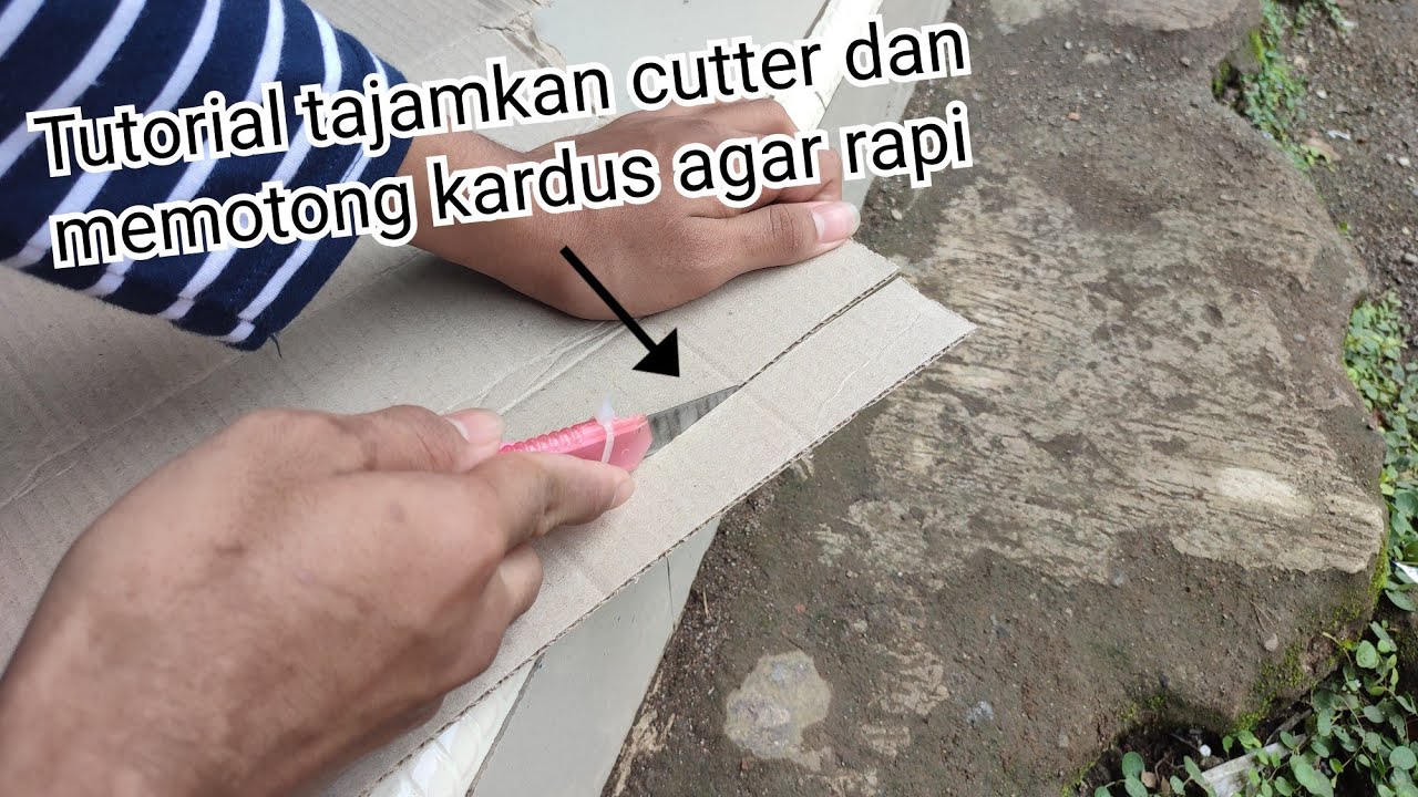 Cara menajamkan cutter dan memotong kardus agar rapi, mudah dan murah ...