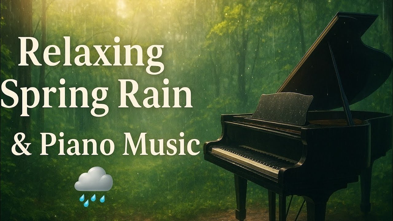 Relaxing Spring Rain & Piano Music 🌧️ | Deep Sleep, Meditation & Study ...