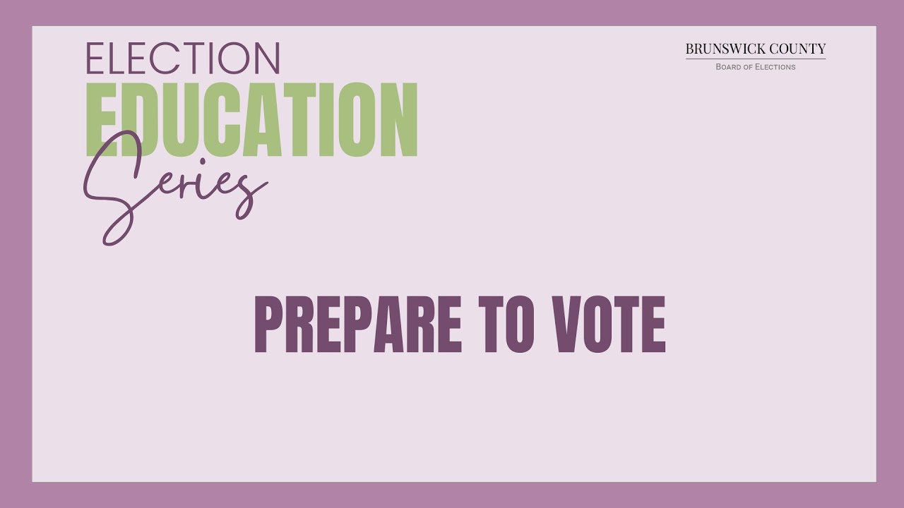 Election Education Seminar: Prepare to Vote - YouTube
