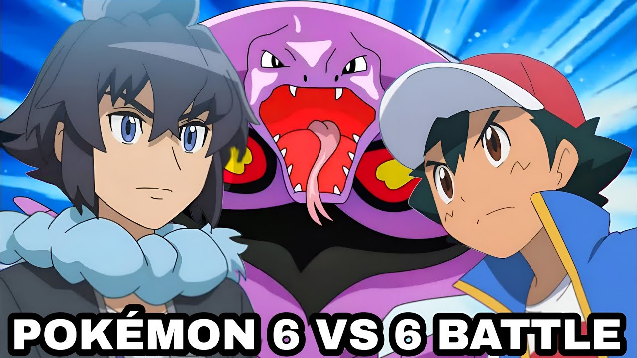 POKEMON 6 VS 6 BATTLE EP - 283 💛 ASH VS ARBOK FULL BATTLE 💛 ASH KETCHUM ...