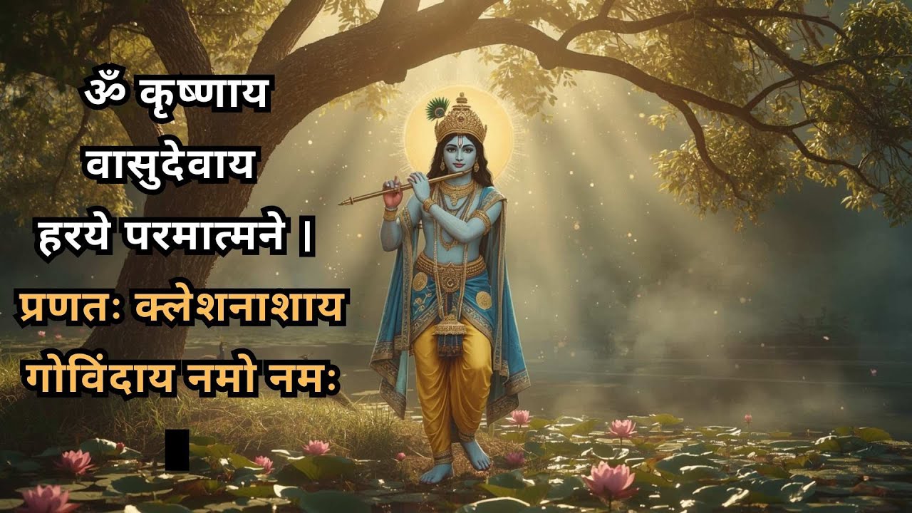 ॐ कृष्णाय वासुदेव Powerful Krishna Mantra Meditation | Bless you with ...