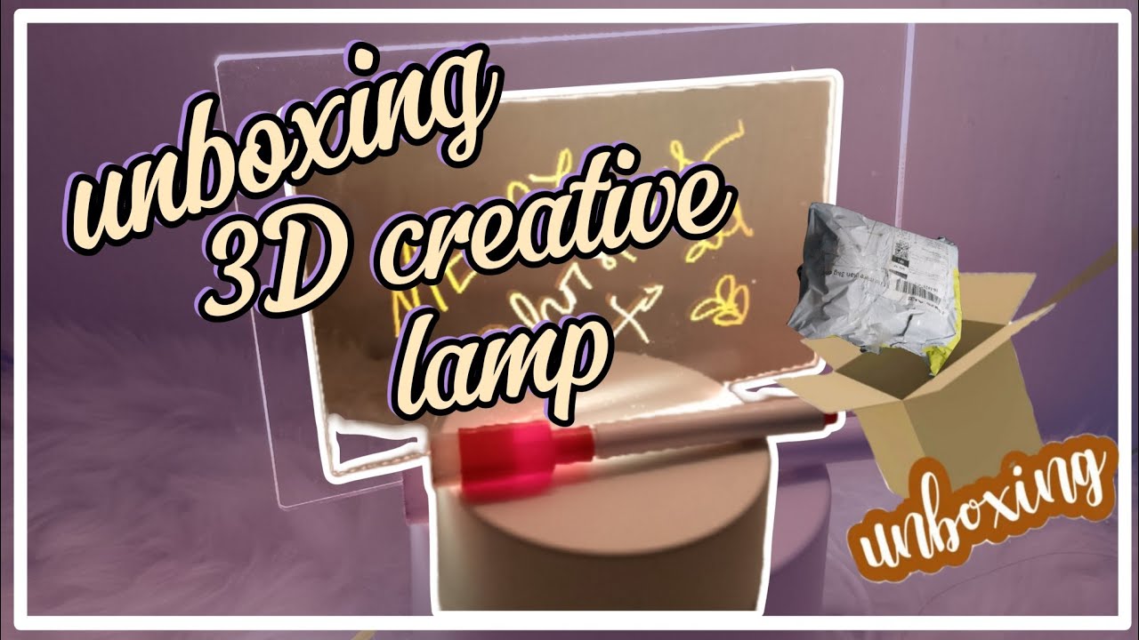 unboxing 3D creative visualization lamp - YouTube