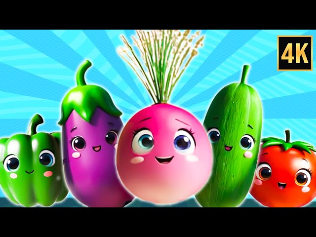 Five Little Vegetables Song - Vehicle Rhymes & Educational Songs for ...