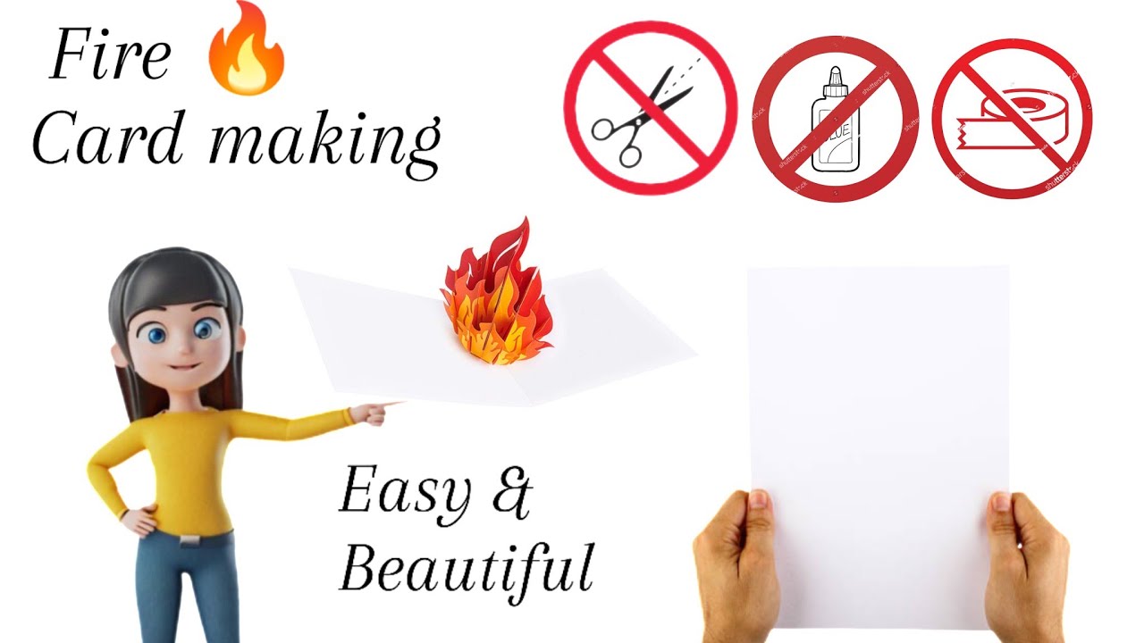 DIY Surprise Card Ideas | Fire Card | Reveal Card How to Make a Card ...