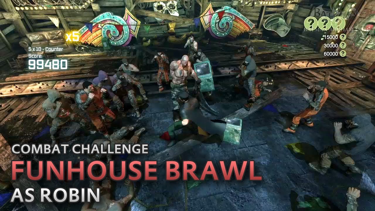 Batman: Arkham City - Funhouse Brawl [as Robin] - Combat Challenge ...