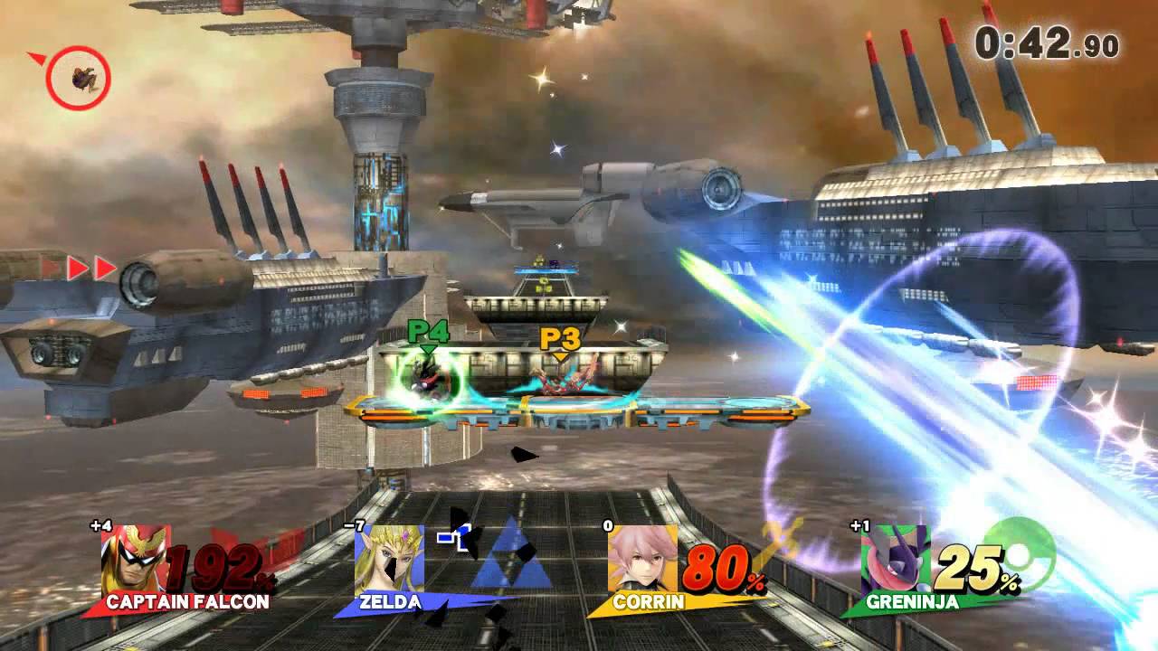 Super Smash Bros Wii U Online Battle Captain Falcon vs. Zelda vs ...