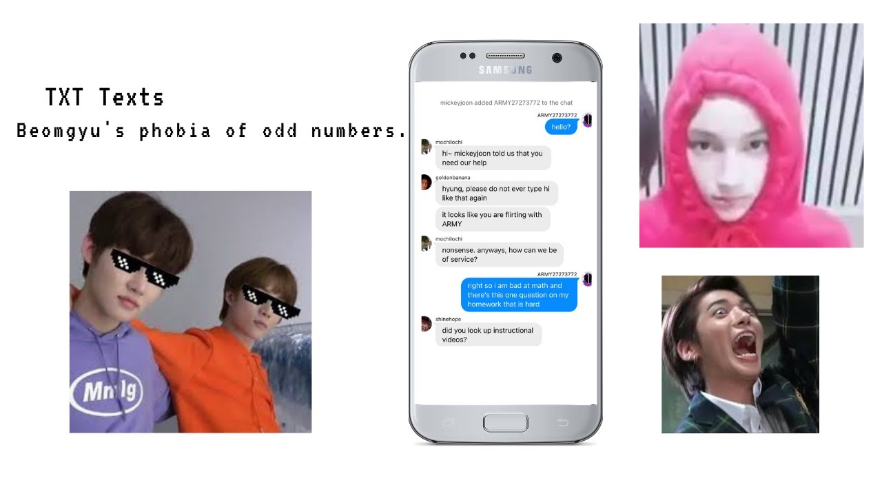 TXT Texts - Beomgyu’s phobia of odd numbers. - YouTube
