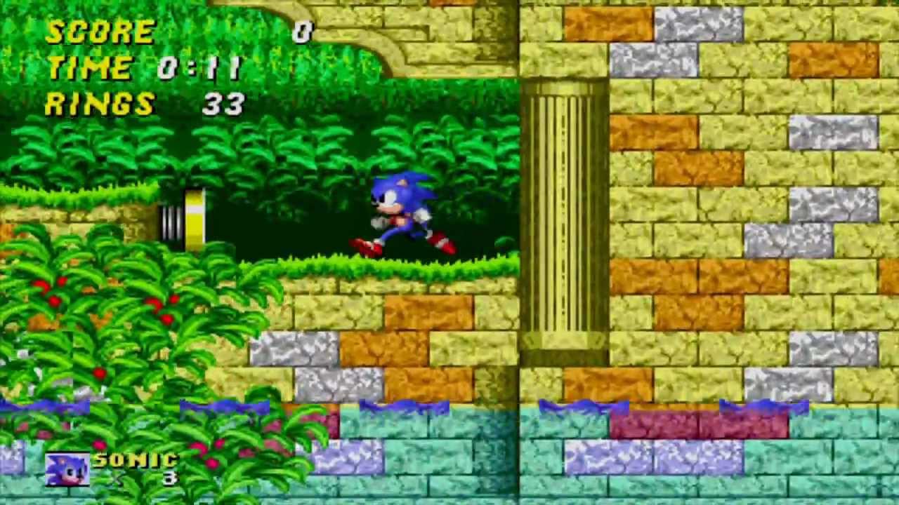 Sonic the Hedgehog 2: Aquatic Ruin Zone Act 1 - YouTube