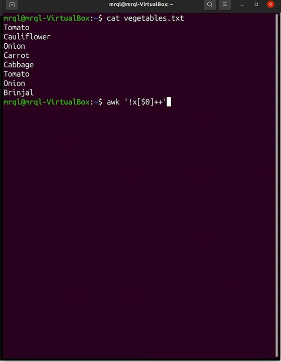 Linux/Ubuntu Tricks 💡 #72 #shorts - Remove a duplicate entries in a file without sorting - YouTube