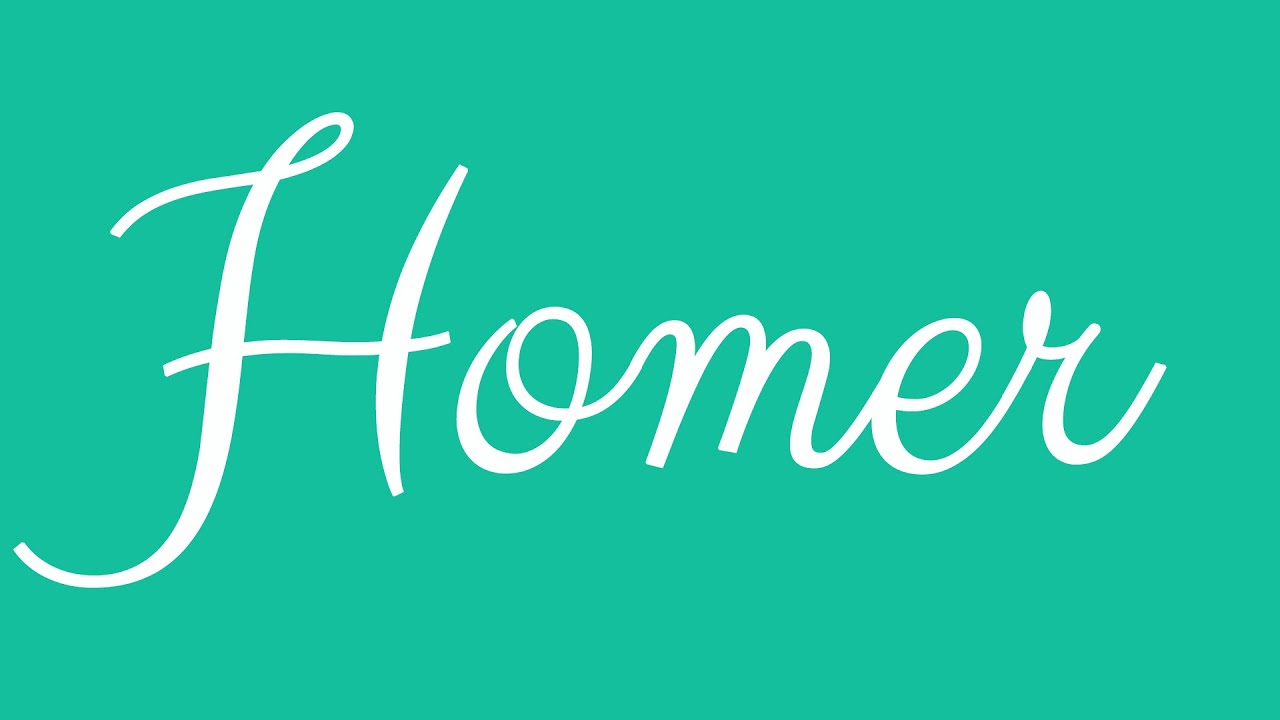 Learn how to Sign the Name Homer Stylishly in Cursive Writing - YouTube