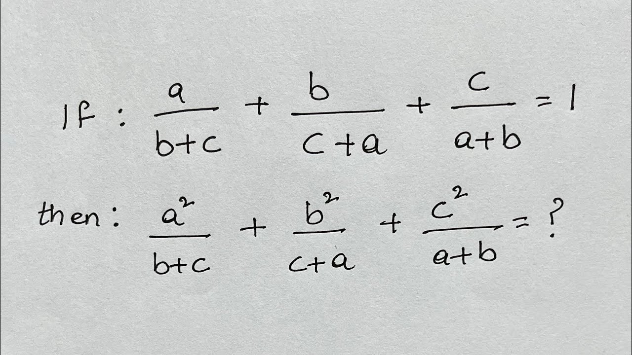 Nice Algebra Problem | You should know this Trick!! - YouTube