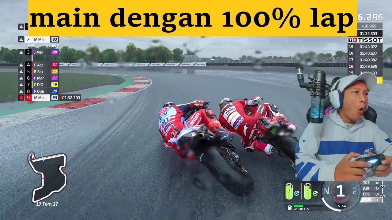 bnr gaming main dengan lap 100% berniat jumping tapi malah seperti ini motor balap jatuh di game ...