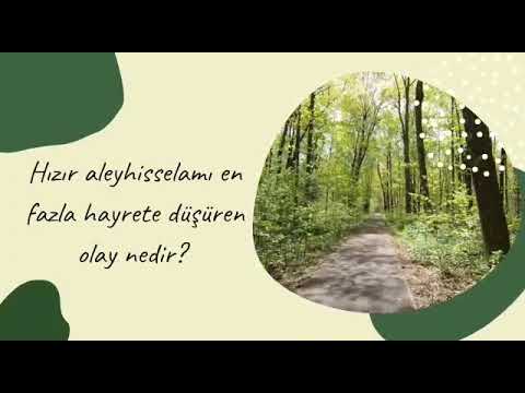 13. HIZIR ALEYHİSSELAMI EN FAZLA HAYRETE DÜŞÜREN OLAY NEDİR? HIZIR (A.S.) ÖLÜMÜ NEDEN İSTEDİĞİ ???