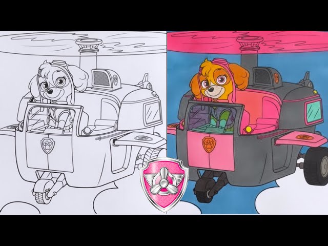 Coloring Skye Helicopter Paw Patrol Free Printable Paw Patrol Skye