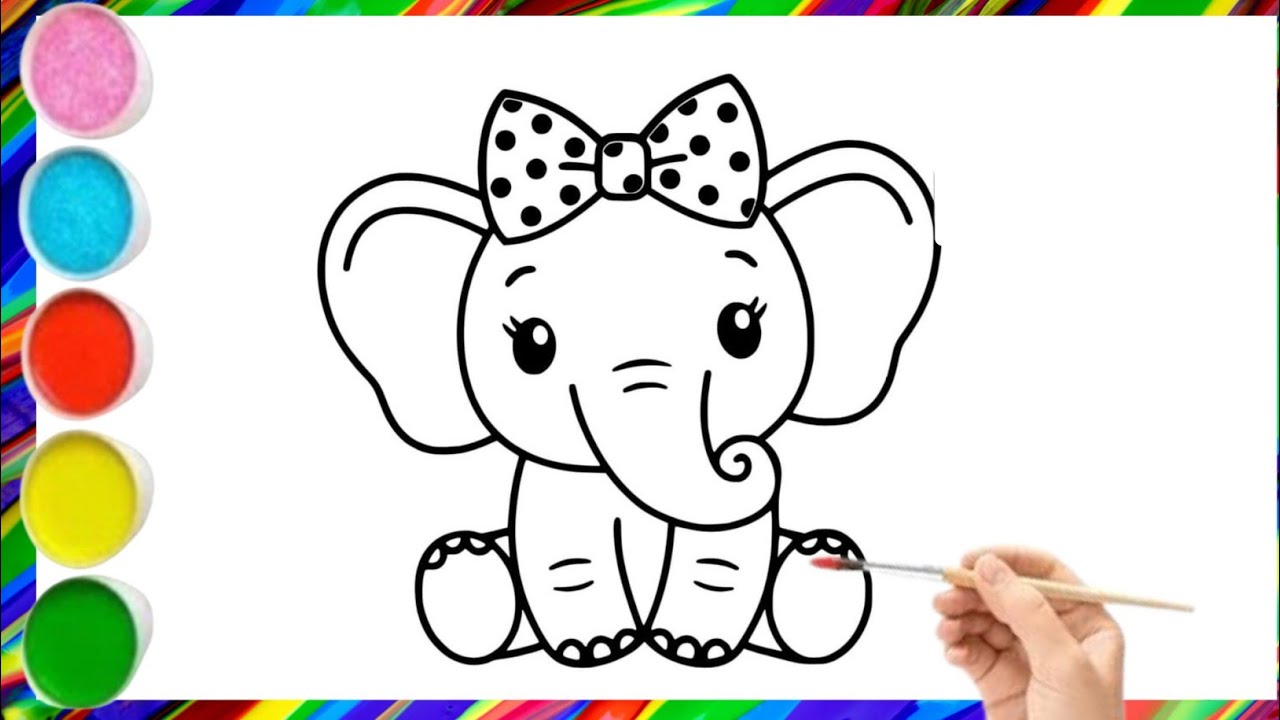 Elephant Drawing | How to Draw Elephant | Hathi Drawing - YouTube